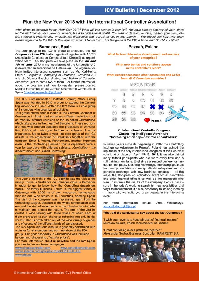 Icv bulletin december 2012 | PDF