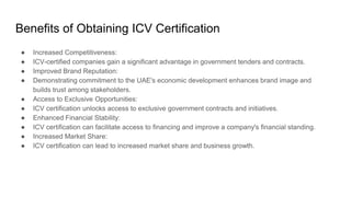 ICV Certificate : Your Guide to Success in the UAE Market | PPTX