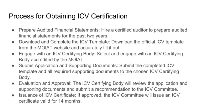 ICV Certificate : Your Guide to Success in the UAE Market | PPT