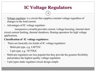 Ic voltage regulators | PPTX