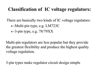 Ic voltage regulators | PPTX