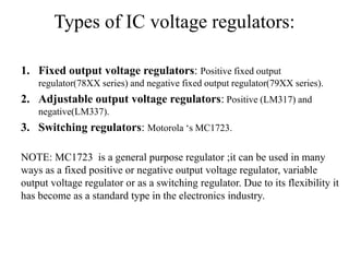 Ic voltage regulators | PPTX