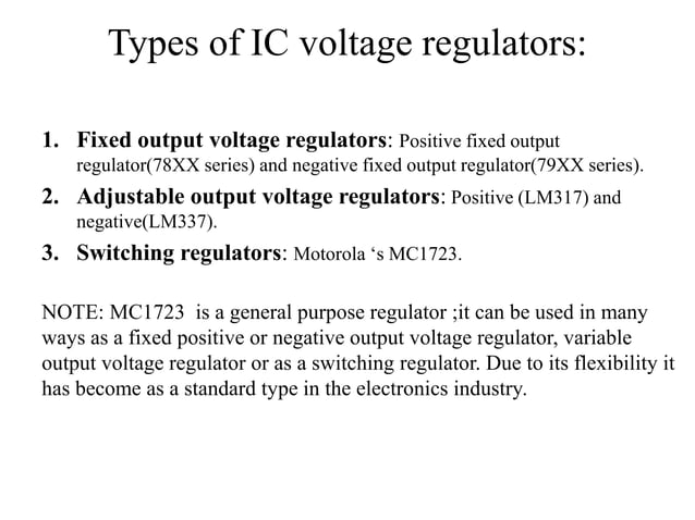 Ic voltage regulators | PPTX