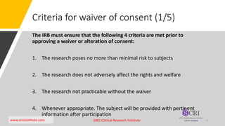 IC Waiver in Clinical Trials I Clinical Research.pptx