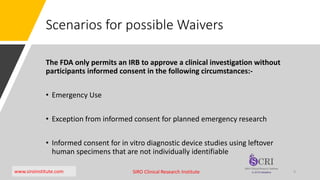 IC Waiver in Clinical Trials I Clinical Research.pptx
