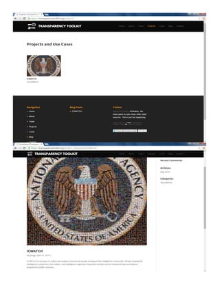 Icwatch transparency toolkit uses free software and open data to ...