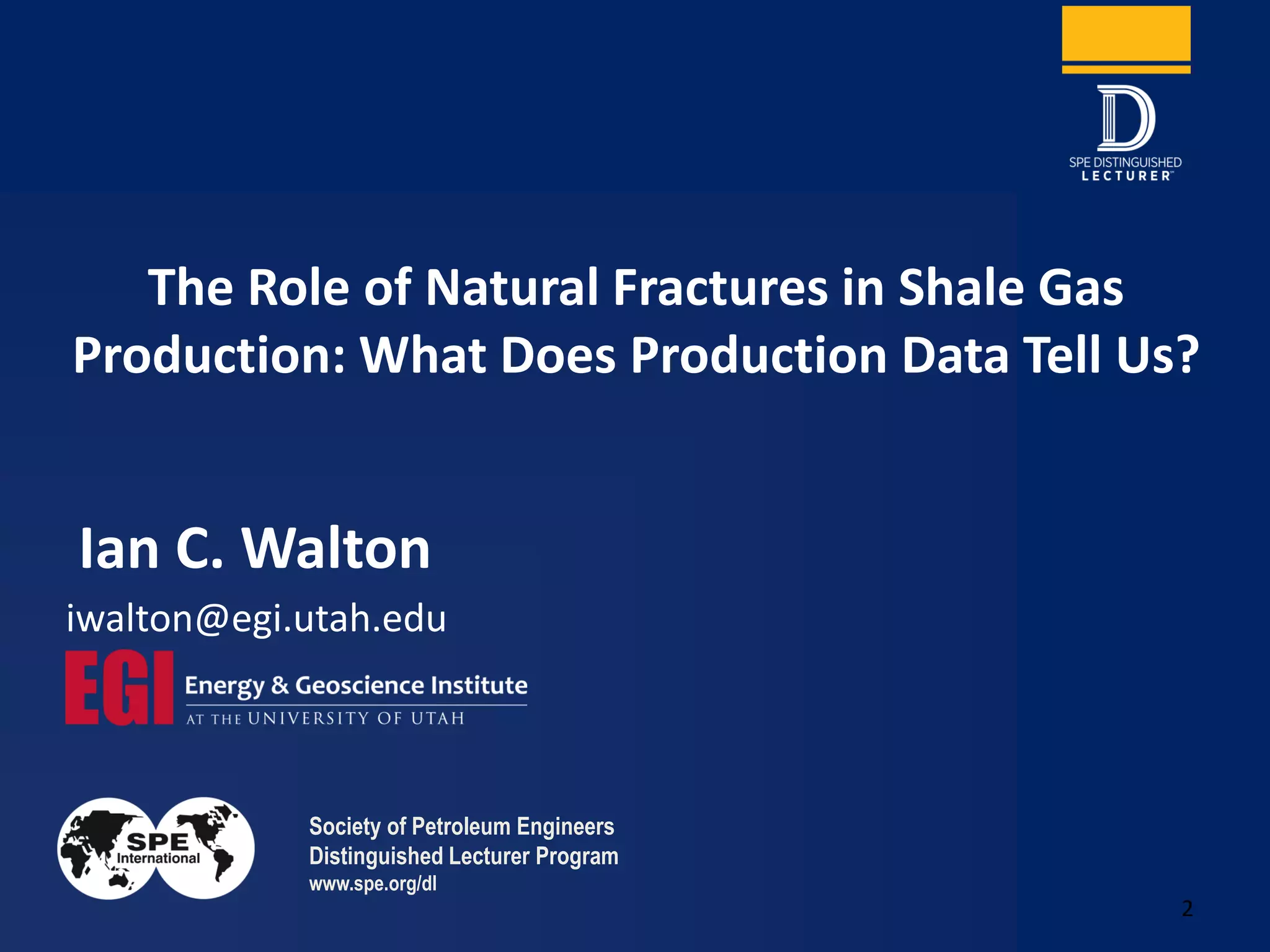 The Role of Natural Fractures in Shale Gas Production: What does ...