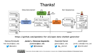 A Model-based Chatbot Generation Approach to Converse with Open Data Sources | PPT
