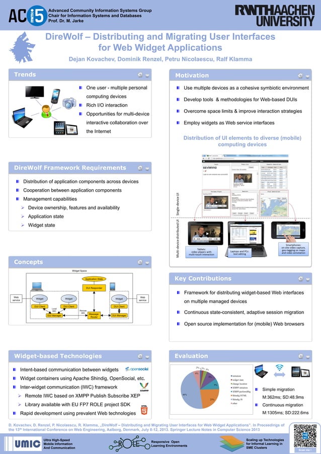 DireWolf - Distributing and Migrating User Interfaces for Widget-based Web Applications Poster | PDF
