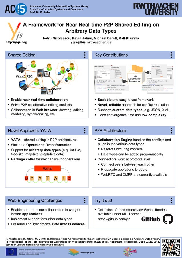 Yjs: A Framework for Near Real-time P2P Shared Editing on Arbitrary Data Types | PDF