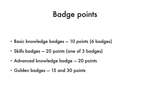 Design Patterns for Badge Systems in Higher Education | PPT
