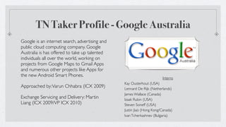 AIESEC UNSW National Awards 2010 Wiki - Excellence in ICX Award | PPT