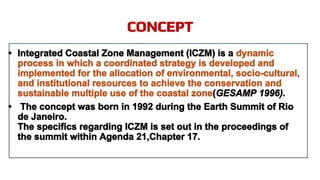 Integrated coastal Zone Management,Impact of human activities on ...
