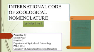 International Code of Zoological Nomenclature articles 1-9 | PPTX