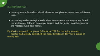 INTERNATIONAL CODE OF ZOOLOGICAL NOMENCLATURE | PDF