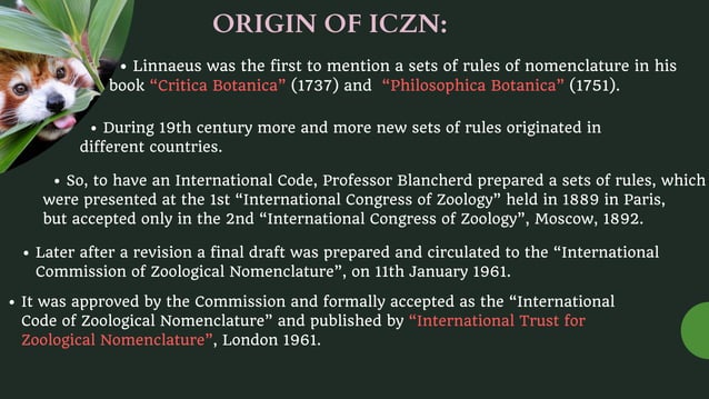 INTERNATIONAL CODE OF ZOOLOGICAL NOMENCLATURE | PDF | Genetics | Science