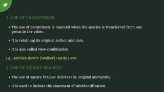 INTERNATIONAL CODE OF ZOOLOGICAL NOMENCLATURE | PDF