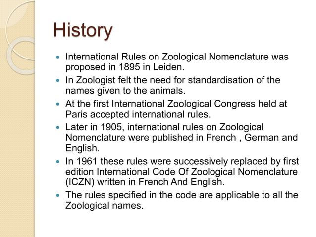ICZN(InternationalCodeforZoologicalNomenclature).pptx