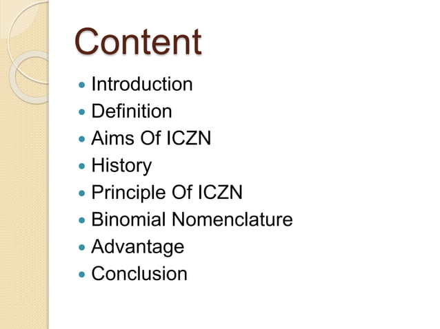 ICZN(InternationalCodeforZoologicalNomenclature).pptx