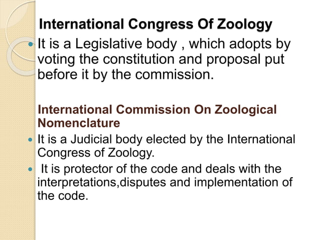 ICZN(InternationalCodeforZoologicalNomenclature).pptx