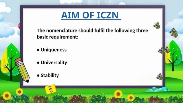 iczn(International Code of Zoological Nomenclature) | PPTX