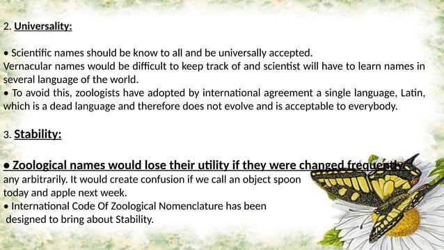 iczn(International Code of Zoological Nomenclature) | PPTX