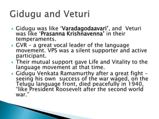 Vyaavahaarika telugu bhaasha - Spoken Telugu Language Movement - Gidugu ...
