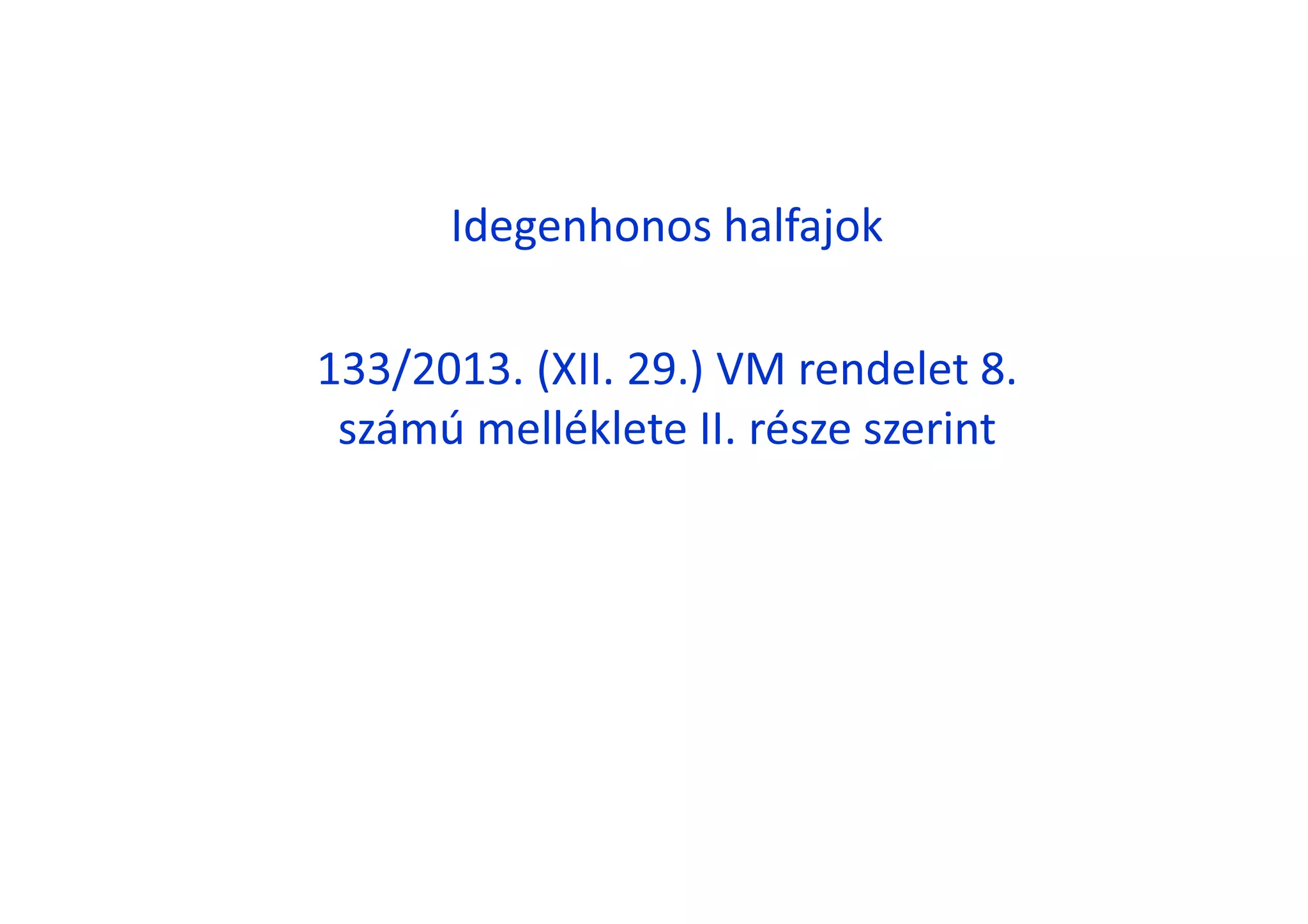Idegenhonos halfajok | PDF