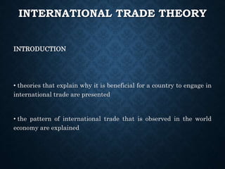 International trade theory | PPT