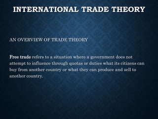 International trade theory | PPT