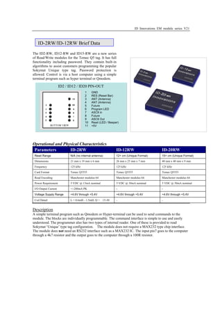 Id 12-datasheet | PDF | Computer Peripherals | Computing