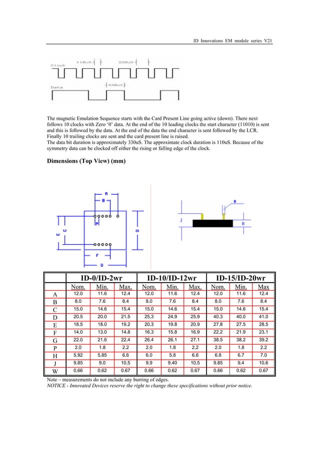 Id 12-datasheet | PDF | Computer Peripherals | Computing