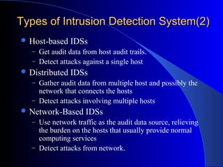 Intrusion Detection | PPT | Information and Network Security | Computing