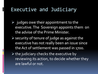 Presantation, Separation of uk constitution (S M RUBEL RANA) | PPTX
