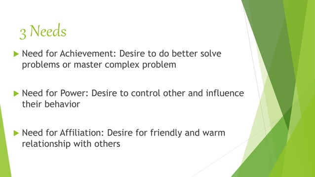 McClelland's Theory of Needs | PPTX