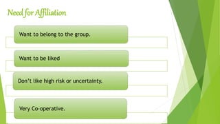 McClelland's Theory of Needs | PPTX