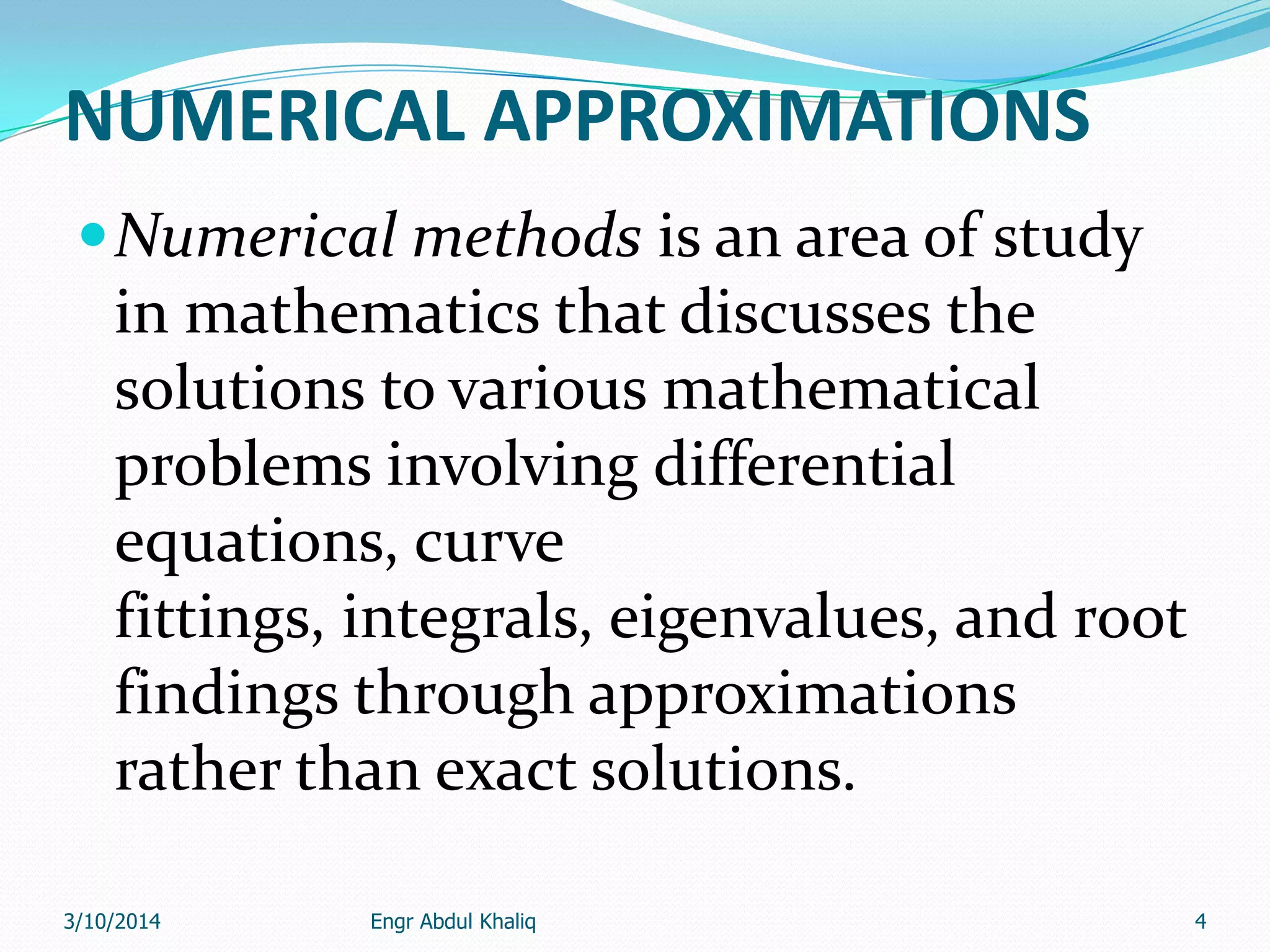Engineering Numerical Analysis Lecture-1 | PPTX