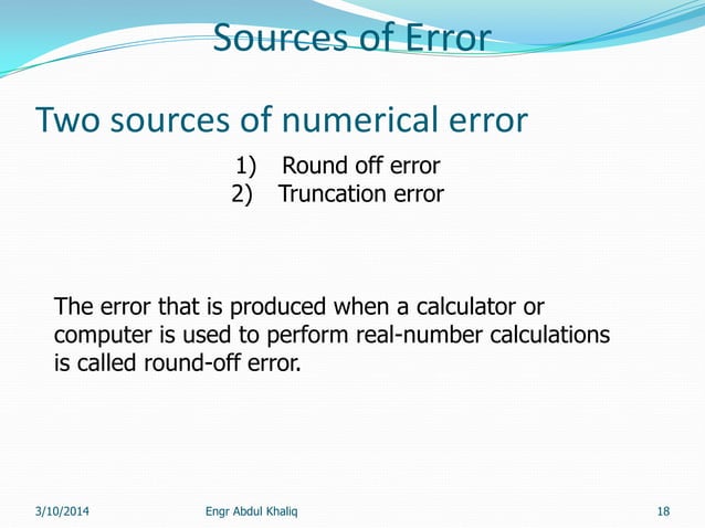 Engineering Numerical Analysis Lecture-1 | PPTX