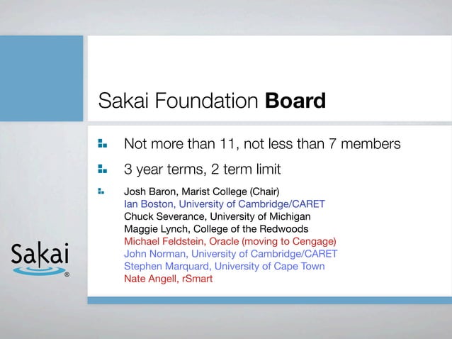 Japan Sakai Conference Presentation - March 2011 | PPT