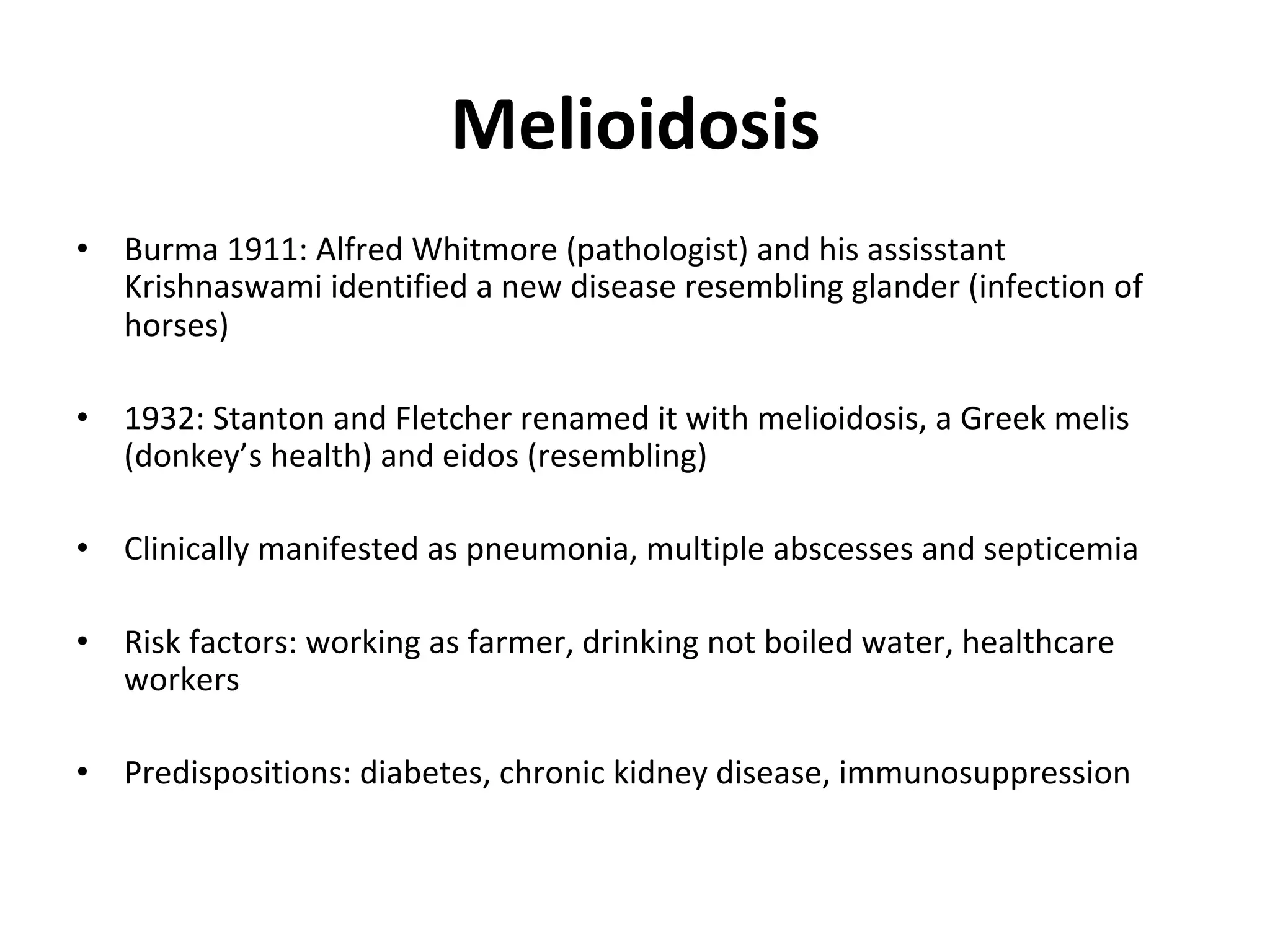 Melioidosis, Whitmore's disease | PDF