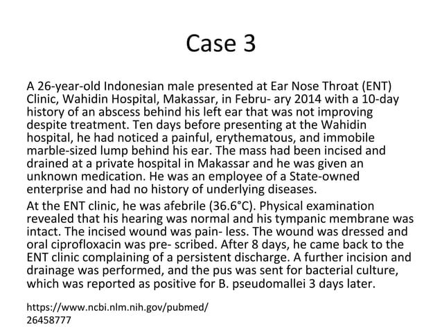 Melioidosis, Whitmore's disease | PPT