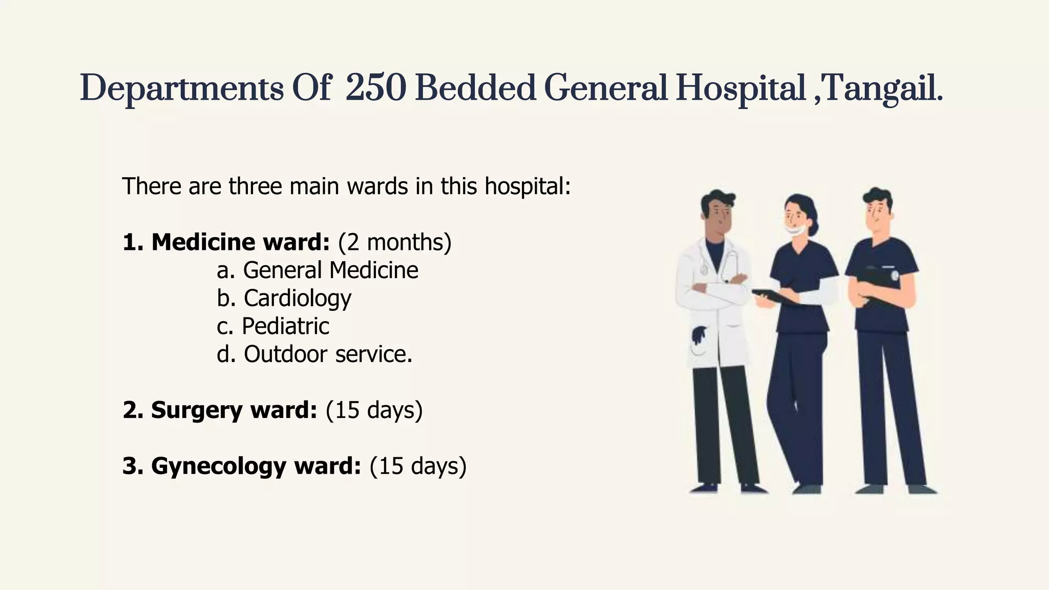Hospital Training at 250 Bedded General Hospital, Tangail. | PPT