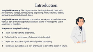 Hospital Training at 250 Bedded General Hospital, Tangail. | PPTX