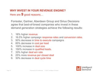 Roadmap to a Better Revenue Engine by Intelligent Demand | PPT