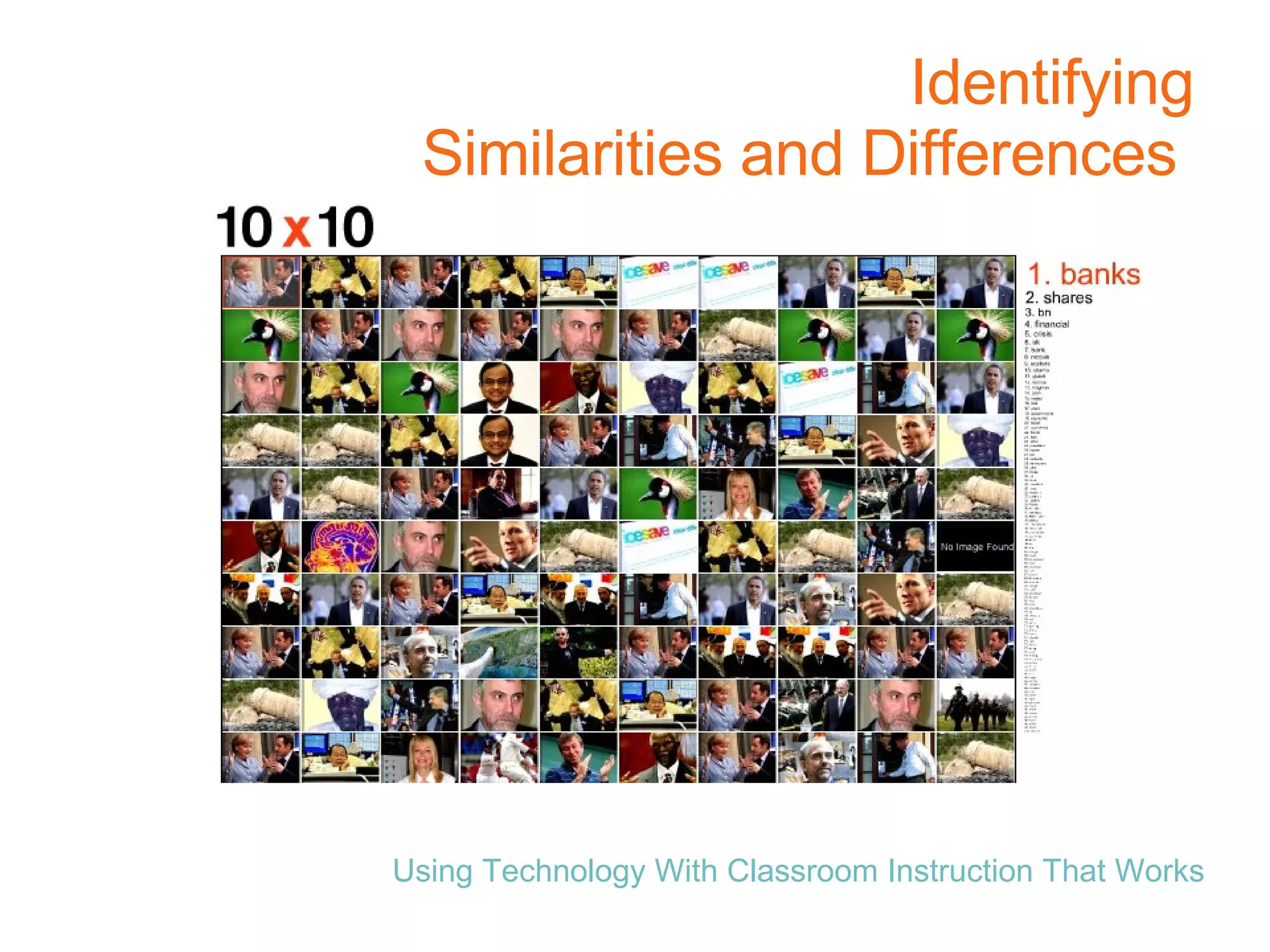 Marzano: Identifying Similarities and Differences | PPT