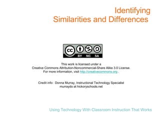 Marzano: Identifying Similarities and Differences | PPT