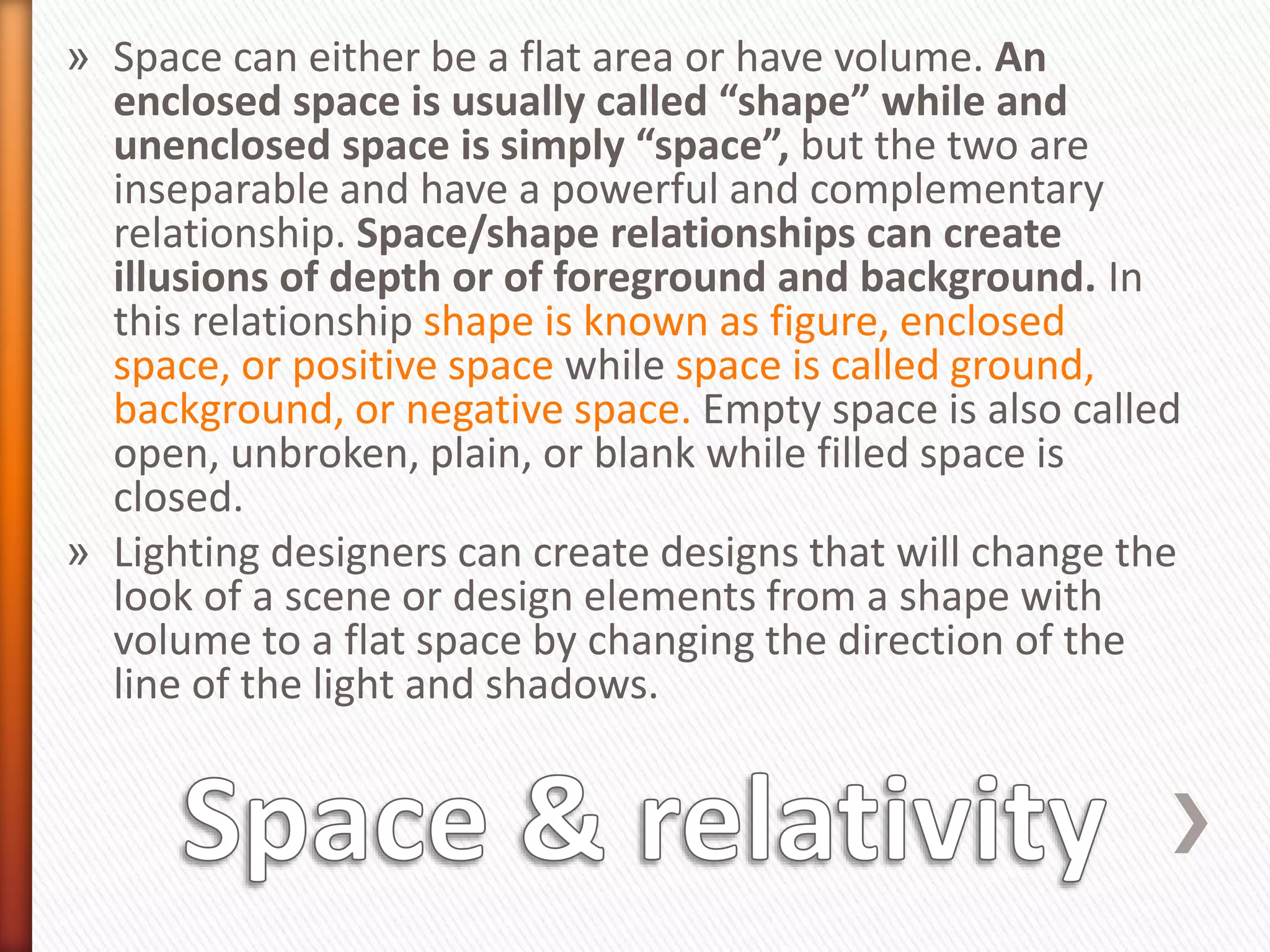 Interior design - space & emphasis | PPTX