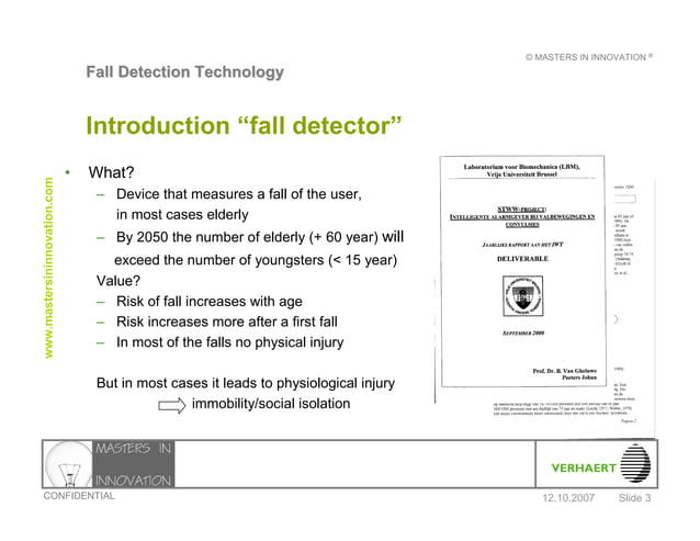 Fall Detection Technology Verhaert | PDF