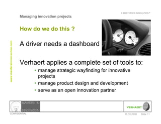 Managing Innovation Projects Verhaert | PPT