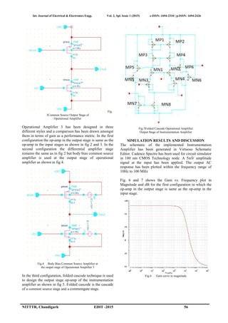 Design and Analysis of CMOS Instrumentation Amplifier | PDF